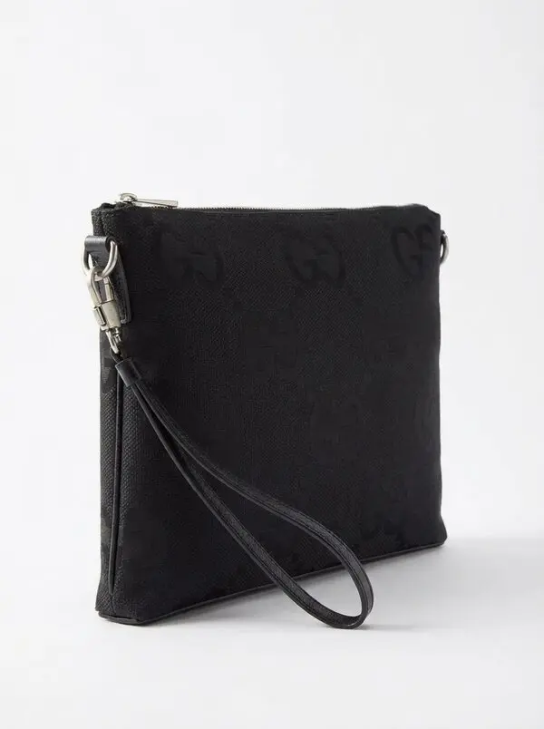 Gucci Jumbo Gg Medium Messenger Bag - Black