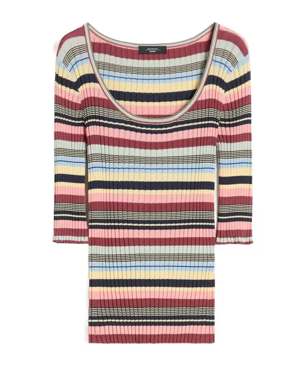 Max Mara Striped Ribbed Knit Jumper - No
