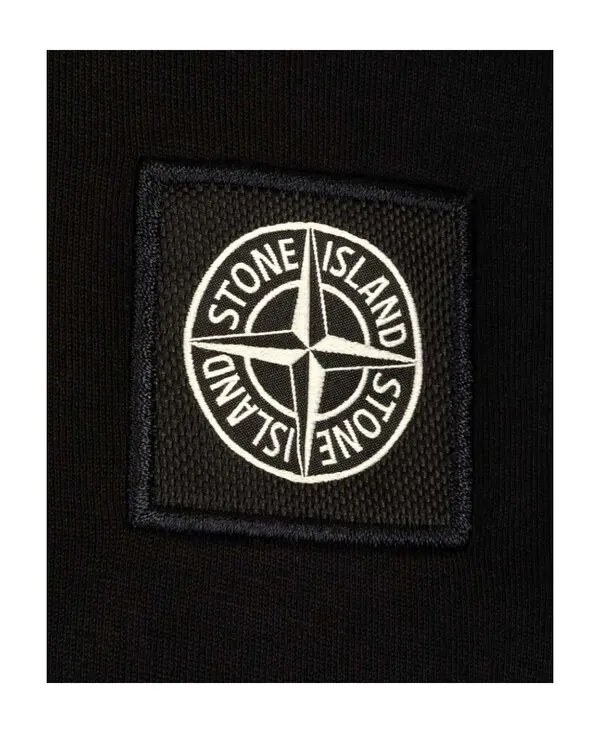 Stone Island Logo Patch Crewneck T-shirt - Black