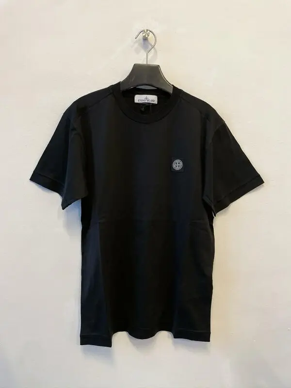 Stone Island Logo Patch Crewneck T-shirt - Black