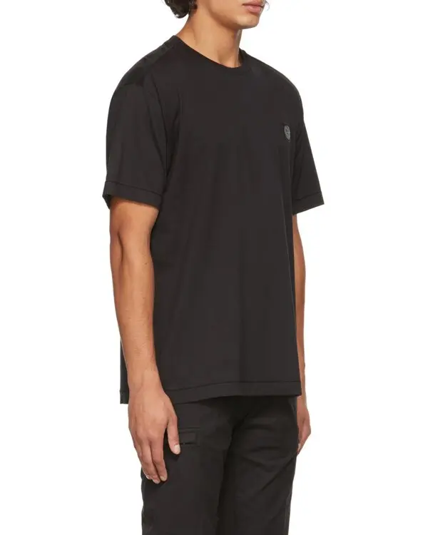 Stone Island Logo Patch Crewneck T-shirt - Black
