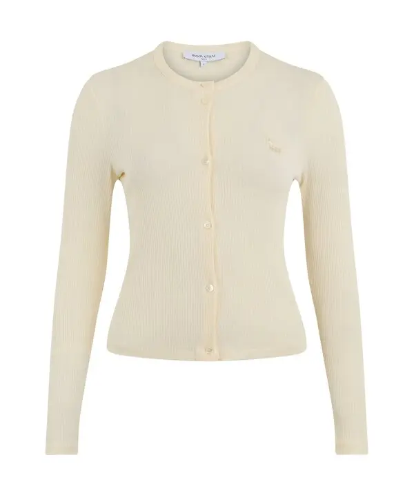 Maison Kitsuné Ribbed Fitted Cardigan - No