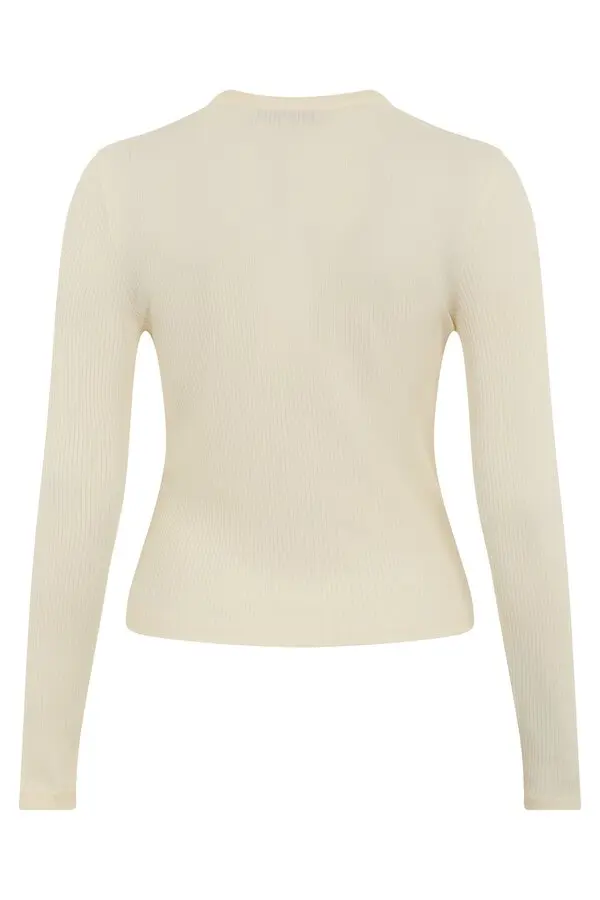 Maison Kitsuné Ribbed Fitted Cardigan