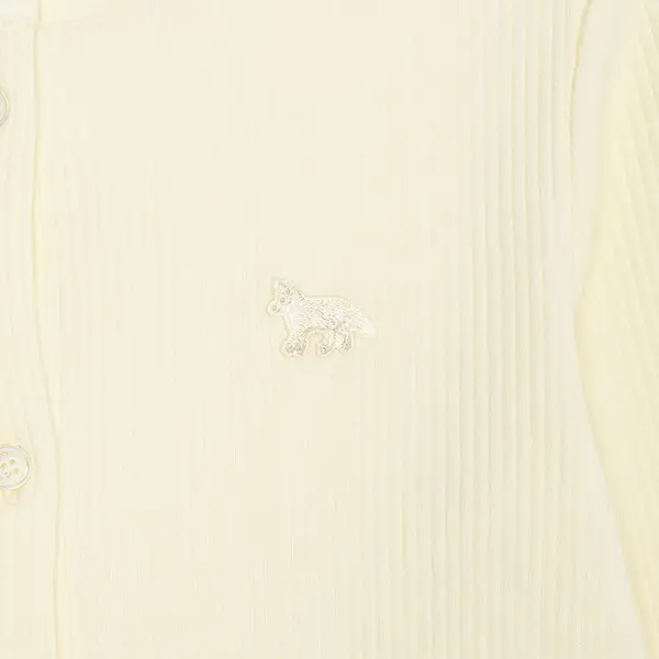 Maison Kitsuné Ribbed Fitted Cardigan