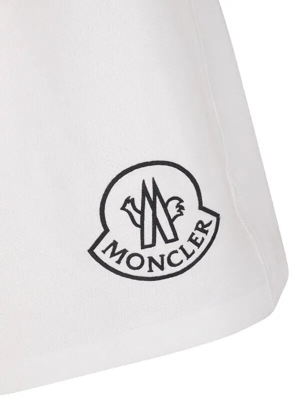 Moncler Wide-leg Shorts With Logo Detail