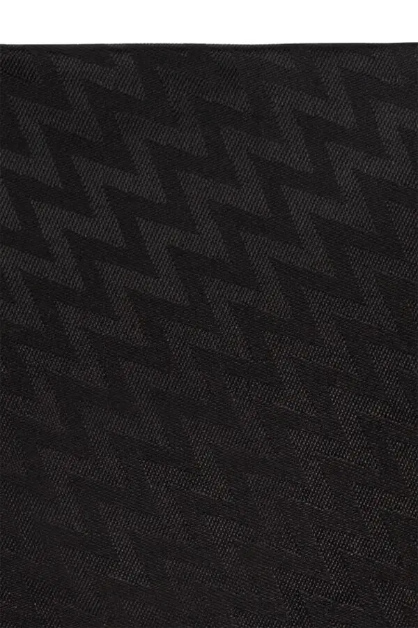 LANVIN Logo-jacquard Frayed Edge Scarf