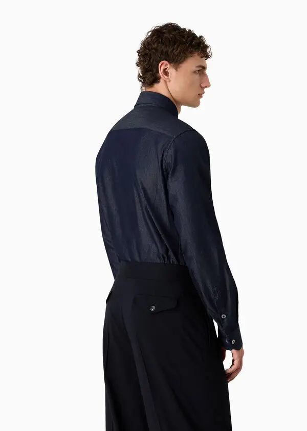 Giorgio Armani Slub-effect Buttoned Shirt