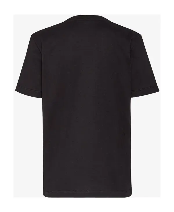 Fendi Cotton T-shirt With Embellished Logo