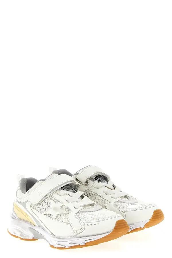 GOLDEN GOOSE Graphic Pattern Velcro-strap Sneakers - White