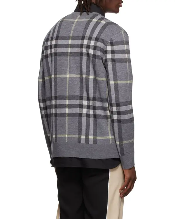 Burberry Check-pattern Wool-silk Jumper