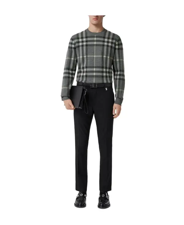 Burberry Check-pattern Wool-silk Jumper