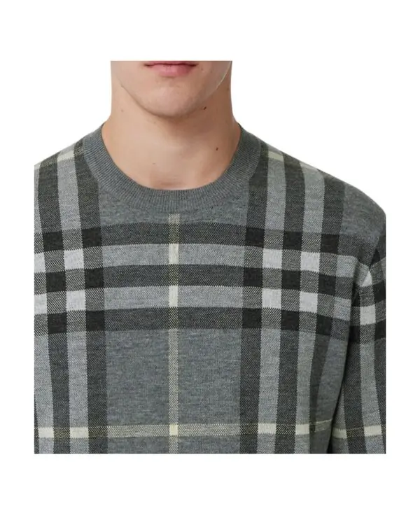 Burberry Check-pattern Wool-silk Jumper