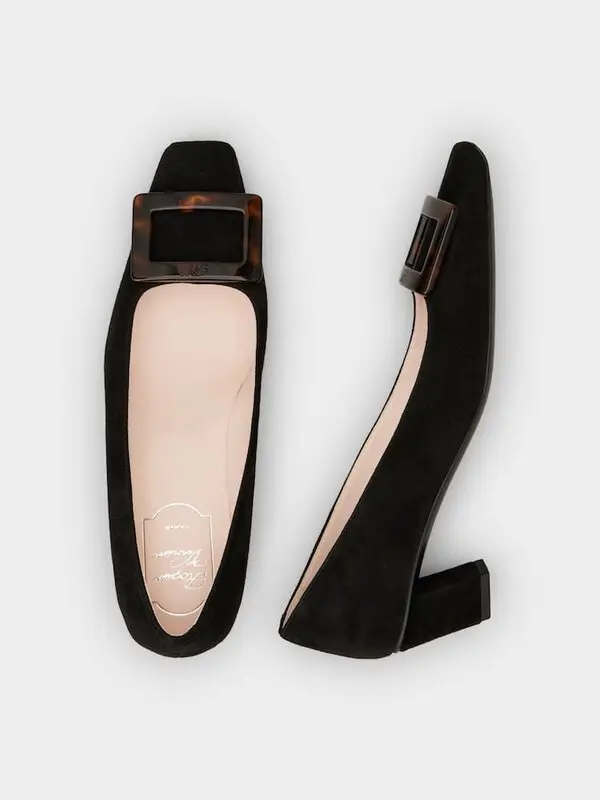 ROGER VIVIER Belle Vivier Suede Pumps