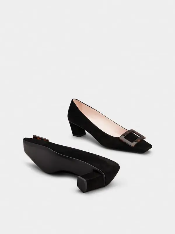 ROGER VIVIER Belle Vivier Suede Pumps
