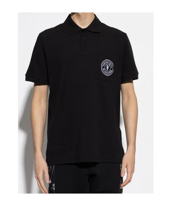 Versace Logo Patch Polo Shirt