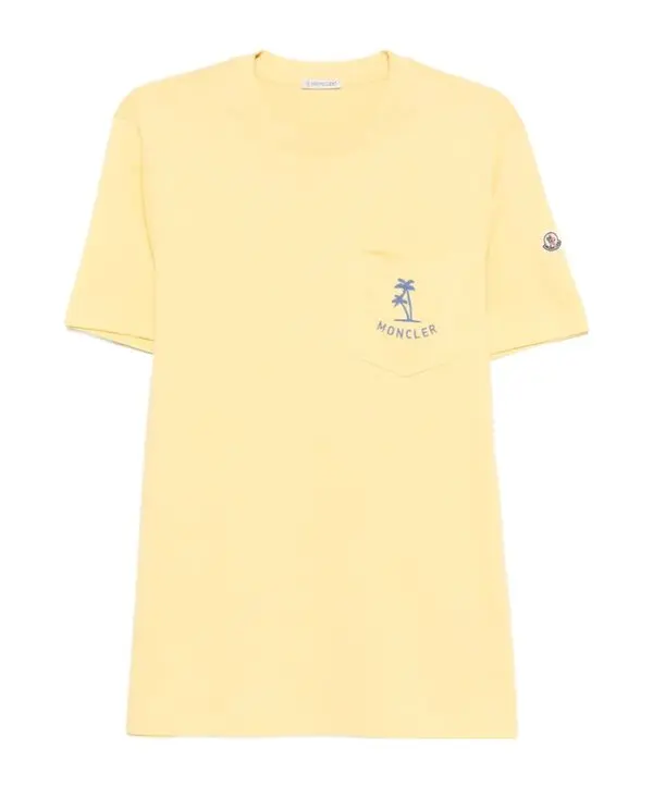 Moncler Palm Tree Pocket T-shirt - Nude