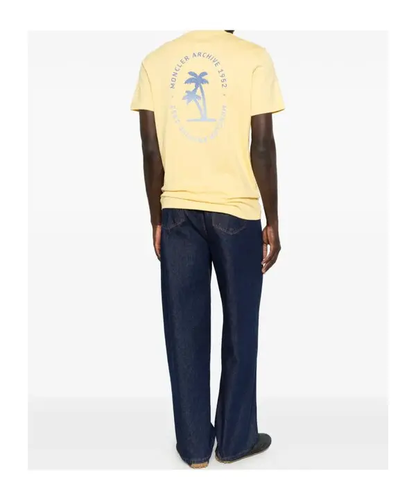 Moncler Palm Tree Pocket T-shirt - Nude