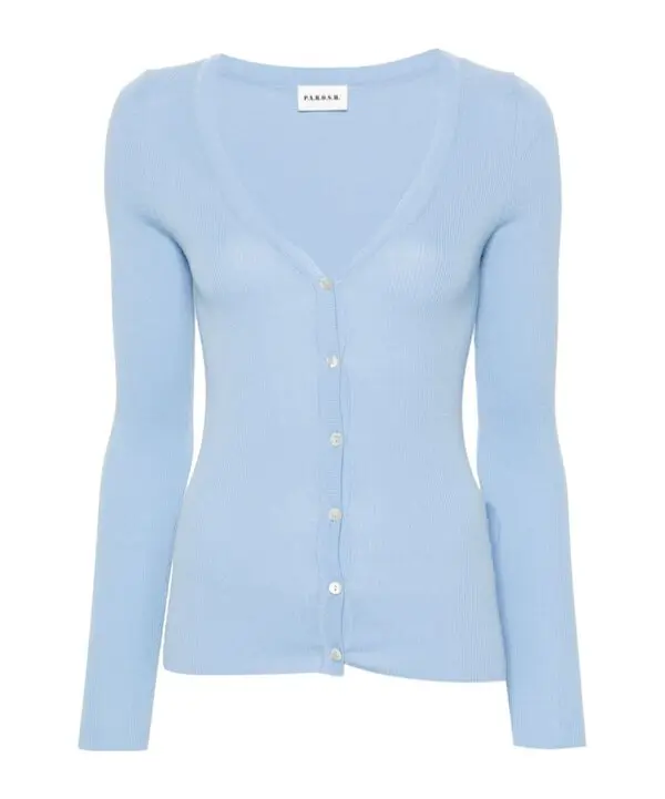 P.a.r.o.s.h Ribbed-knit V-neck Cardigan