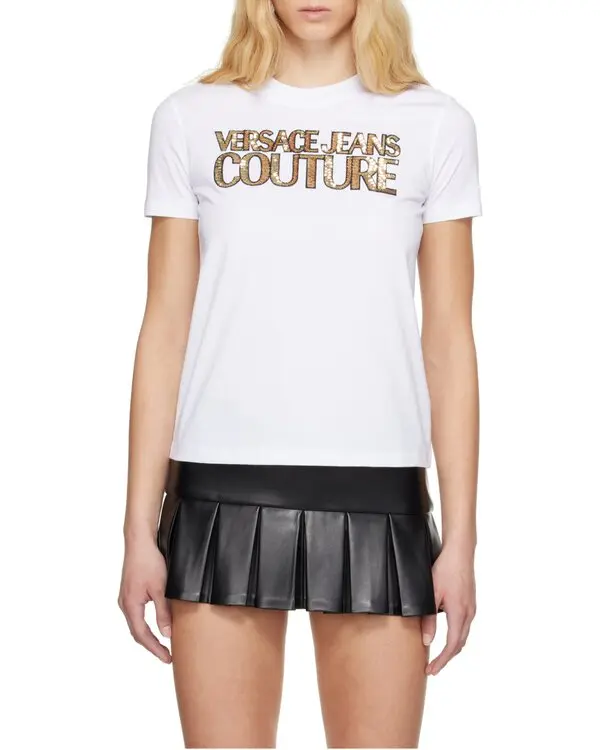 Versace Logo Embellished Top