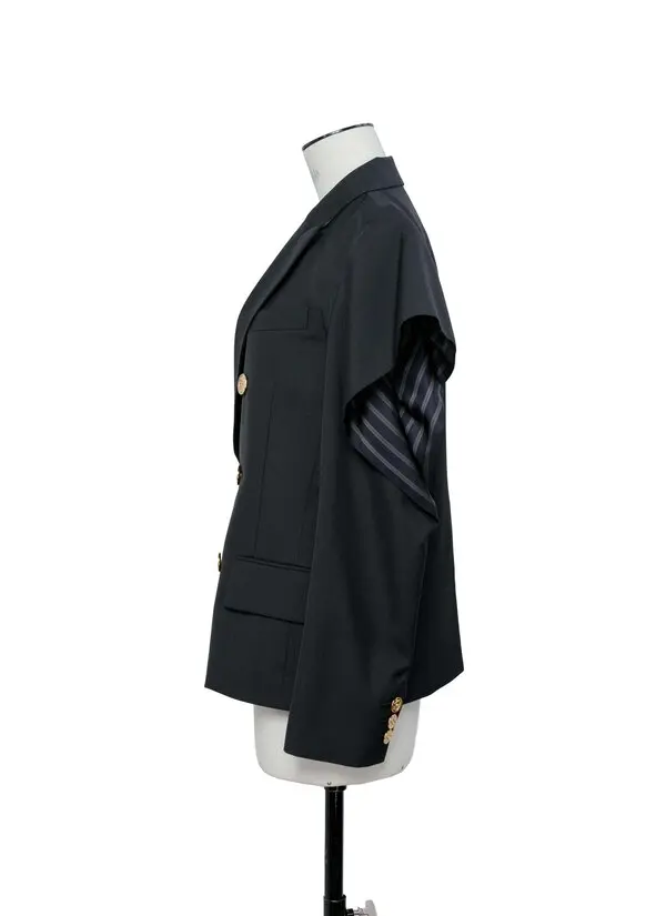 Sacai Double-breasted Suit Jacket With Long Sleeves