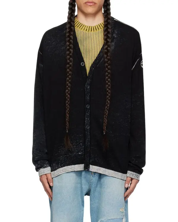 DIESEL® K-clarence Button-up Cardigan - Black