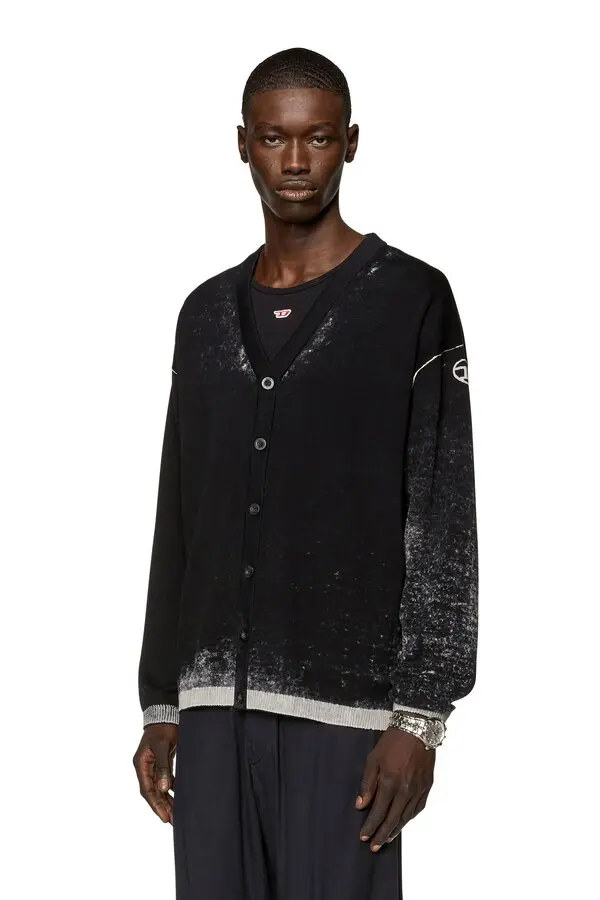 DIESEL® K-clarence Button-up Cardigan - Black