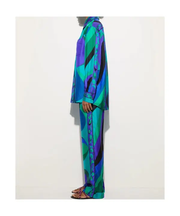 Emilio Pucci Pesci Print Silk Shirt