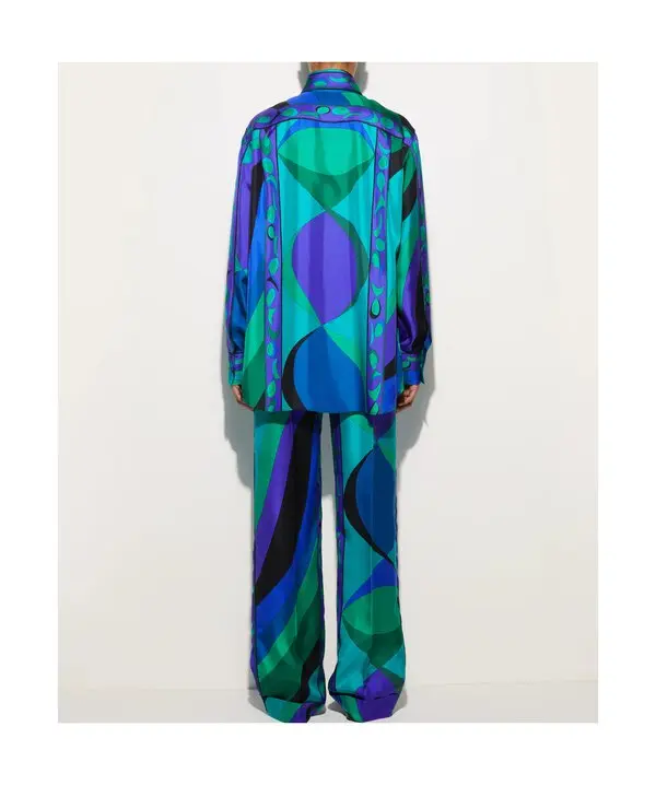 Emilio Pucci Pesci Print Silk Shirt
