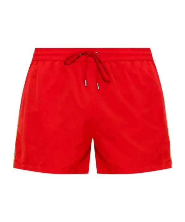 Paul Smith Swim Shorts With Side Stripes - Red