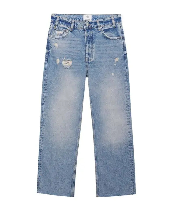 ANINE BING Gavin Mid-rise Straight Jeans - Blue