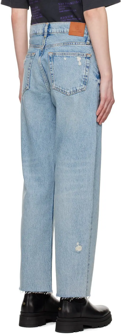 ANINE BING Gavin Mid-rise Straight Jeans - Blue