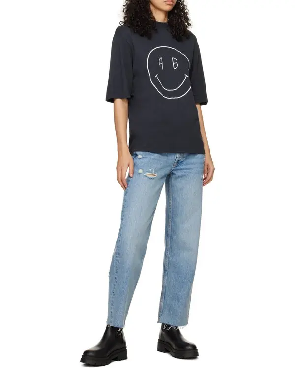 ANINE BING Gavin Mid-rise Straight Jeans - Blue