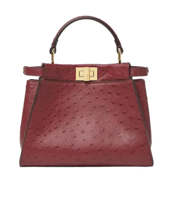 Fendi Peekaboo Mini Shoulder Bag - Red