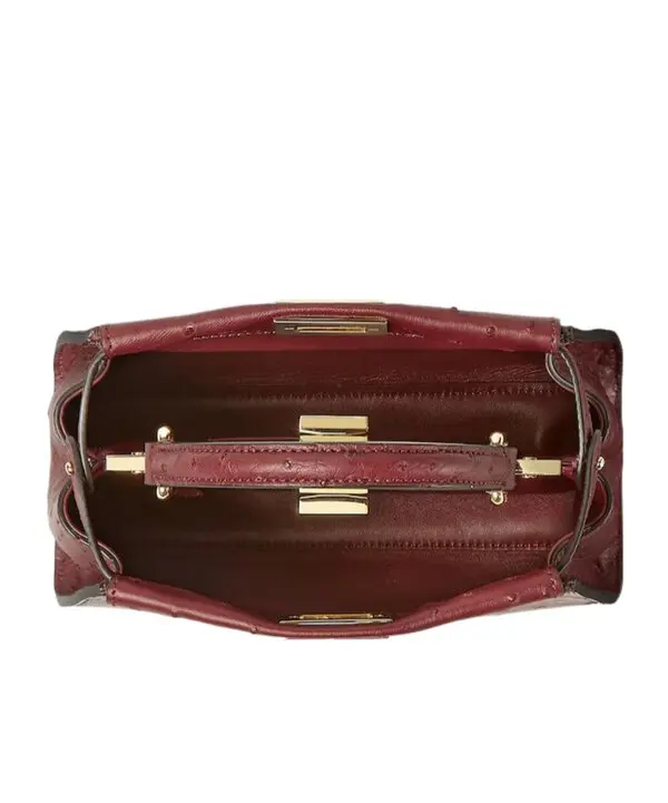 Fendi Peekaboo Mini Shoulder Bag - Red