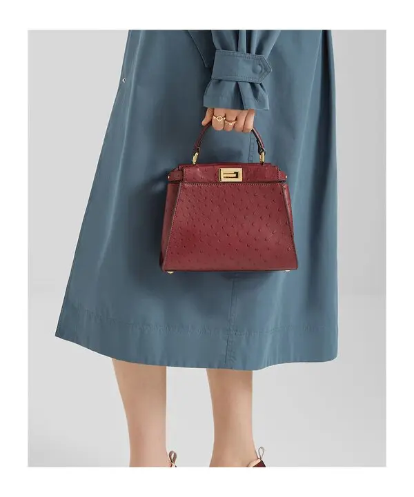 Fendi Peekaboo Mini Shoulder Bag - Red