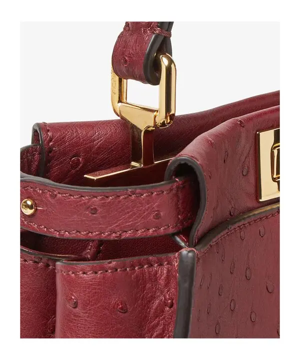 Fendi Peekaboo Mini Shoulder Bag - Red