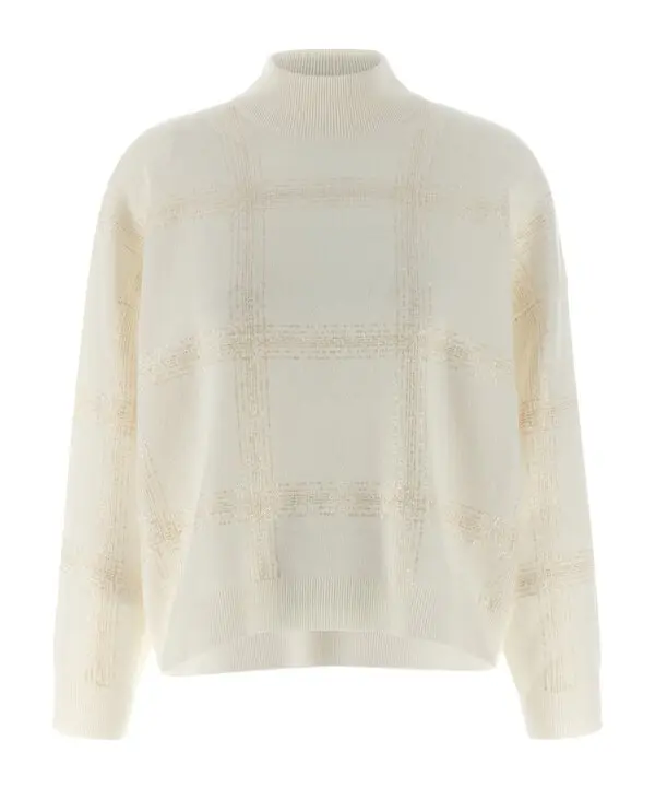 Brunello Cucinelli Sequin Embellished Turtleneck Jumper - No