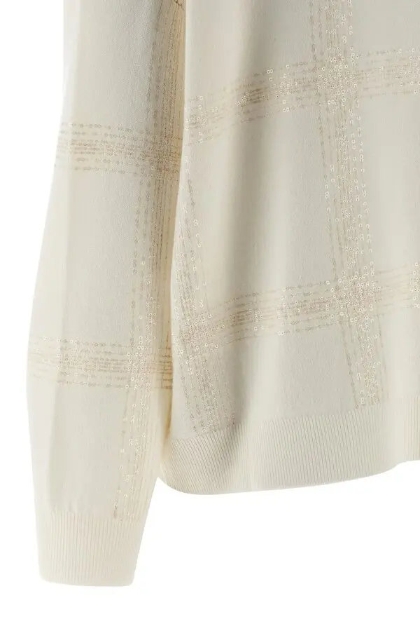 Brunello Cucinelli Sequin Embellished Turtleneck Jumper