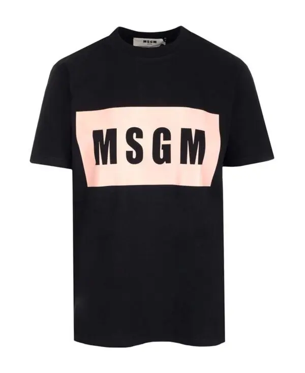 MSGM Logo Print Crewneck T-shirt