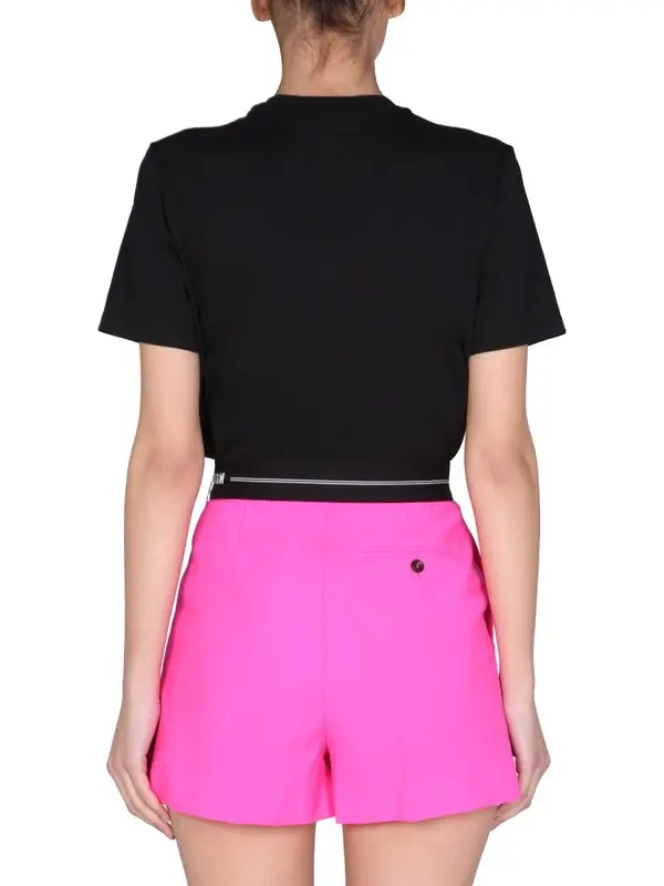 MSGM Logo Print Crewneck T-shirt