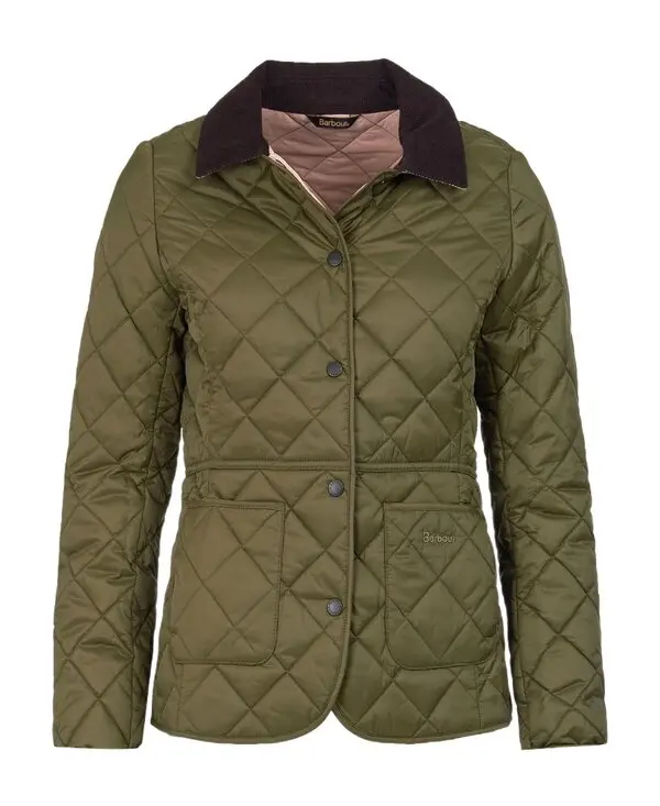Barbour Deveron Quilted Buttoned Jacket - Green
