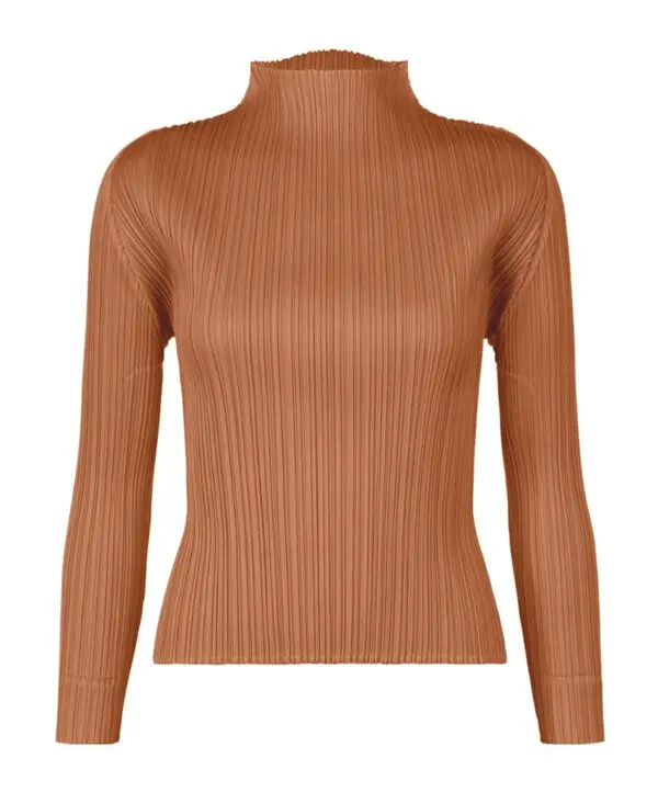 PLEATS PLEASE BY ISSEY MIYAKE Long Sleeve Mock Neck Top