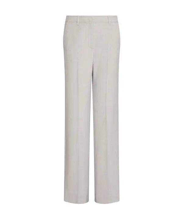 Marella Straight-fit Stretch Trousers With Fly Front And Welt Pockets