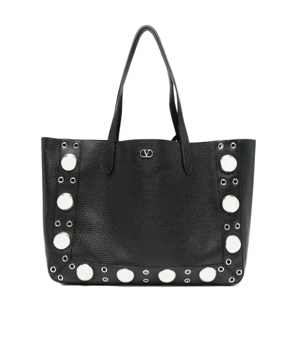 Valentino Garavani Studded Leather Tote Bag - Black