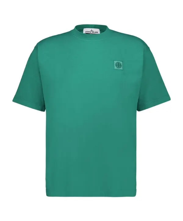 Stone Island Logo Patch Crewneck T-shirt - Green