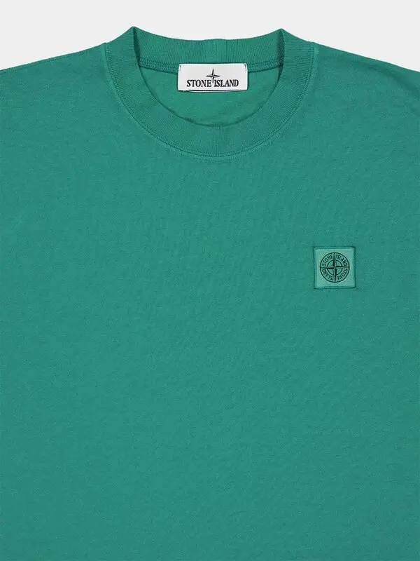 Stone Island Logo Patch Crewneck T-shirt - Green