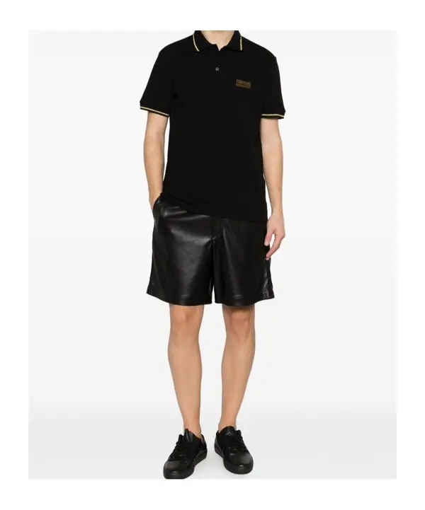 Versace Ribbed-trim Polo Shirt