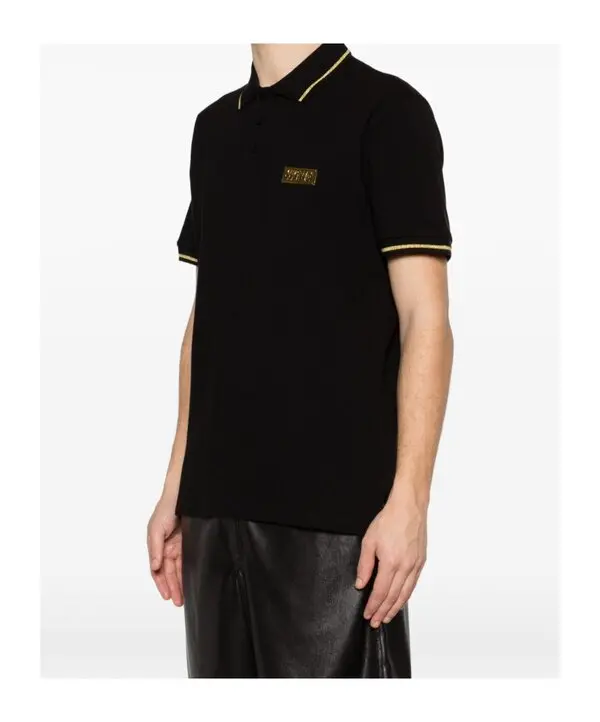 Versace Ribbed-trim Polo Shirt