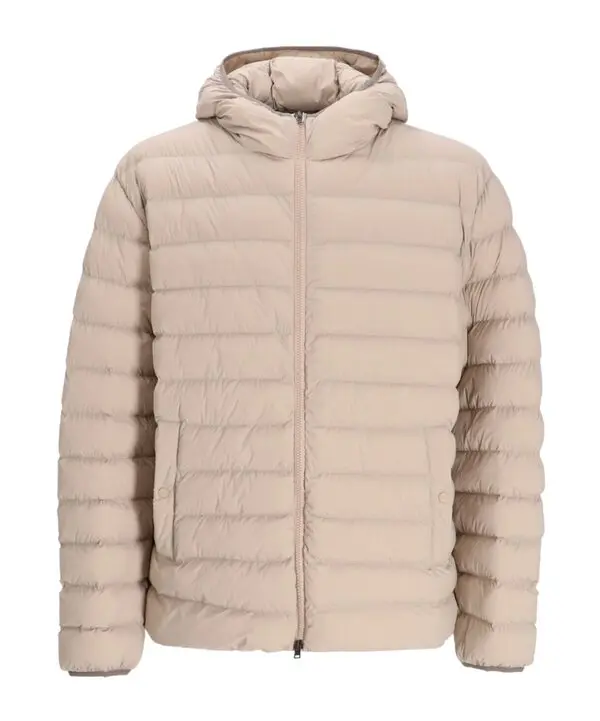 Herno Quilted Hooded Jacket - Nude