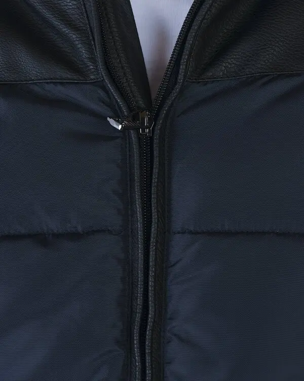 EA7 Padded Hooded Jacket With Zip-up And Logo Detail